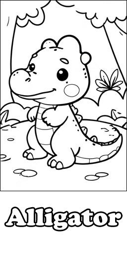 Alligator – Free printable coloring page for kids – nightfame.com