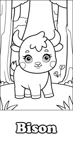 Bison – Free printable coloring page for kids – nightfame.com