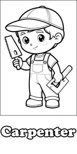 Carpenter 001 – Free printable coloring page for kids – nightfame.com