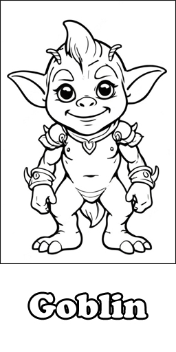 Goblin 001 – Free printable coloring page for kids – nightfame.com
