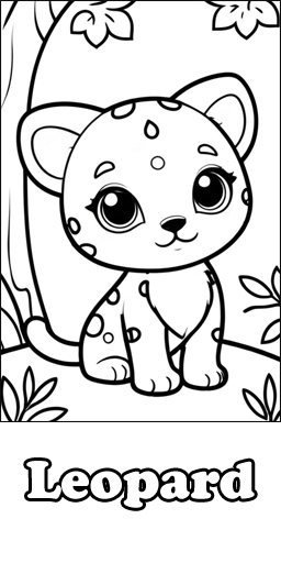 Leopard – Free printable coloring page for kids – nightfame.com