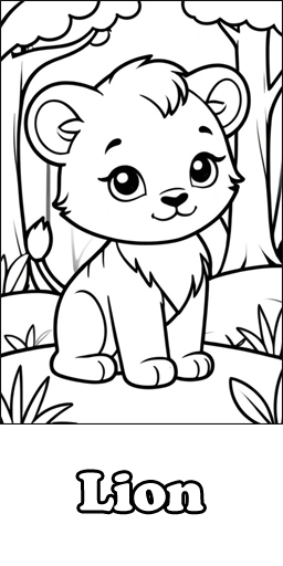 Lion – Free printable coloring page for kids – nightfame.com