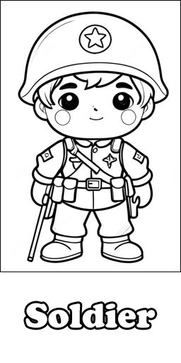 Soldier 001 – Free printable coloring page for kids – nightfame.com