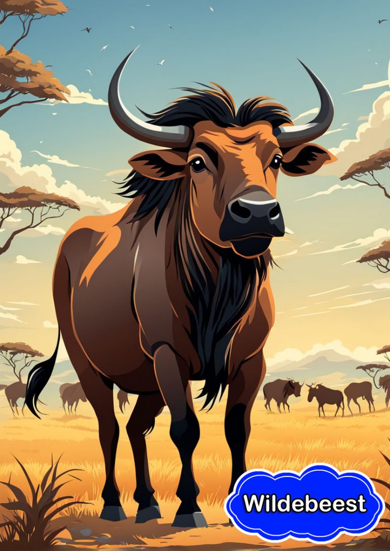 Wildebeest – Colors of the Wild: Discovering Animals – Free Animals Fun ...