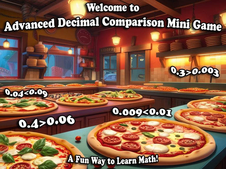 Advanced Decimal Comparison Mini Game for Kids – nightfame.com